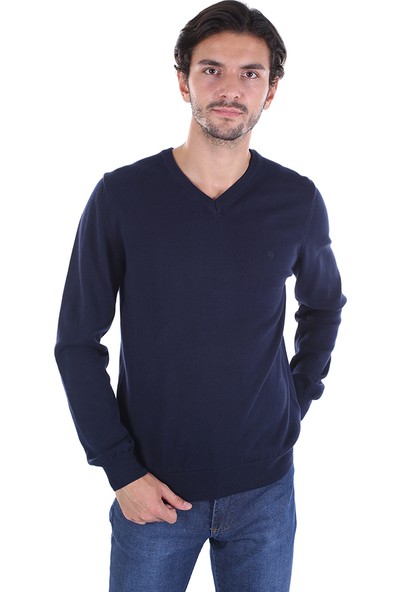 Diandor Büyük Beden V Yaka Erkek Triko Lacivert/navy 2025201B Diandor Büyük Beden V Yaka Erkek Triko Lacivert/navy 2025201B