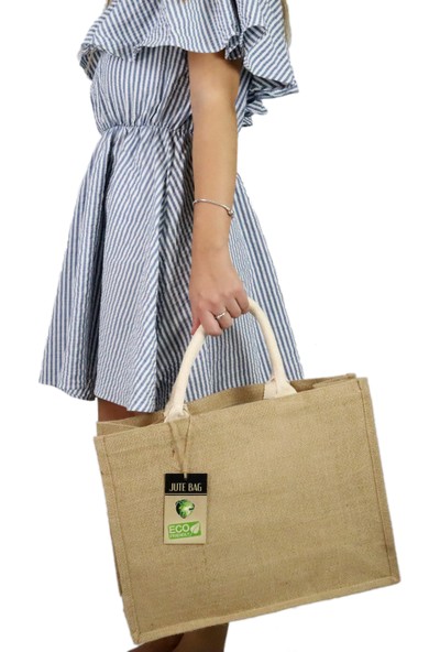 Jüt Çanta Çok Amaçlı Kullanımlar Için (Plaj,alışveriş,günlük Kullanım)
