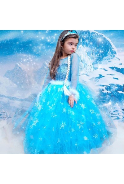 Patiska Nostalji Kostüm Patiska Nostalji Elsa Kostümü