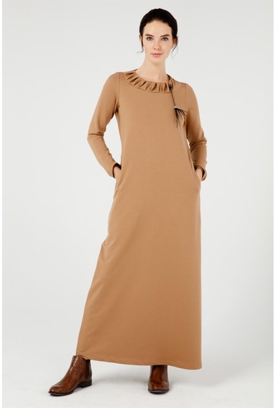 Esswaap Yakası Büzgülü Spor Elbise