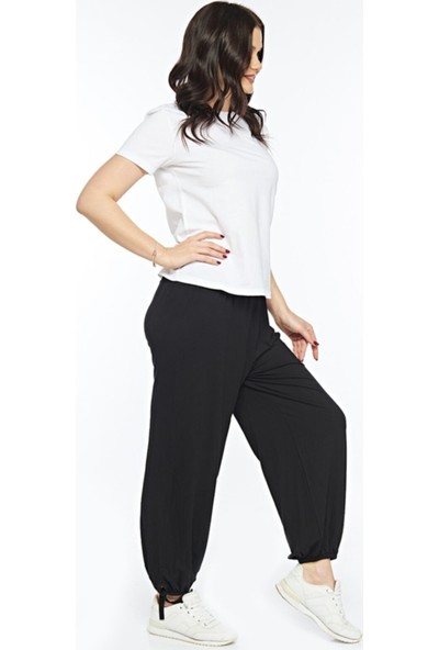 Espina Kadın Siyah Bol Pantolon Şalvar