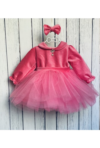 Ellussi Pembe Pamuklu Kadife