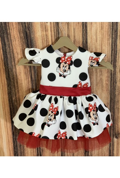 Ellussi Miki Mouse Kirmizi Kuşakli Elbise Kostüm Ellussi Miki Mouse Kirmizi Kuşakli Elbise Kostüm