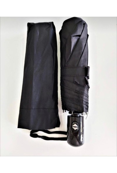 Modalucci Unisex Siyah Tam Otomatik Şemsiye