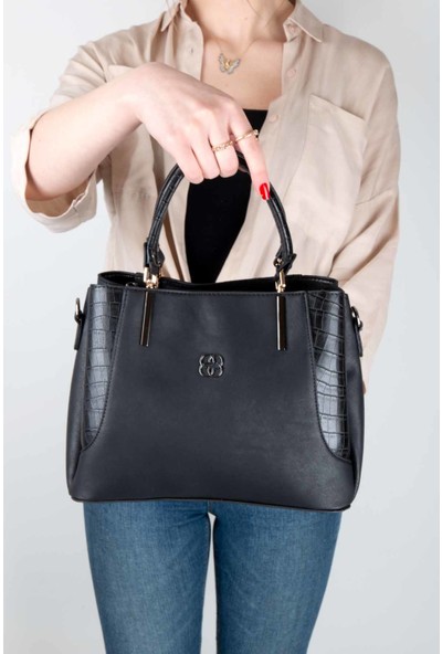 Byhakan DM1242 El ve Omuz Askılı Çanta Siyah