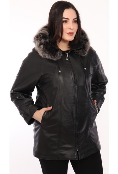 Deri Mont Grace Siyah Kadın Deri Ceket Deri Mont Grace Siyah Kadın Deri Ceket