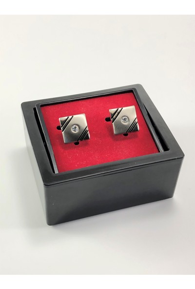 Pierroni Kol Düğmesi Taşlı Model Kutulu