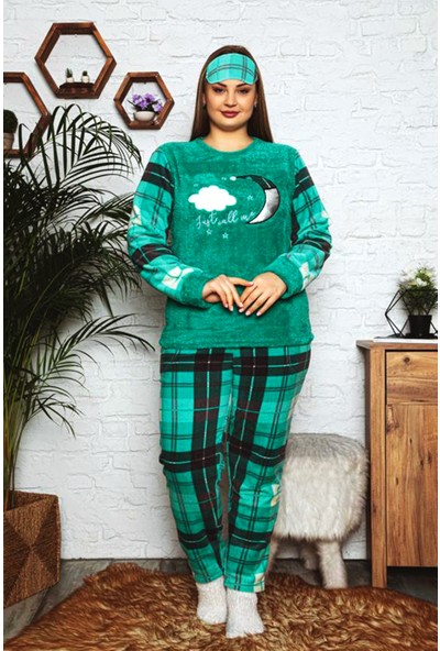 Nisanca Büyük Beden Peluş Polar Kadın Pijama Takımı