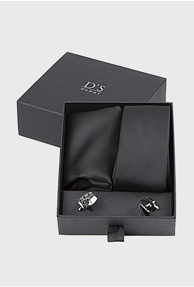 Ds Damat Standart Kravat Mendil Kol Düğmesi Kravat-mendil Set