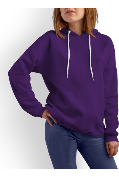 Acr Giyim Mor Kapüşonlu Belden Oturtmalı Kadın Sweatshirt Acr Giyim Mor Kapüşonlu Belden Oturtmalı Kadın Sweatshirt