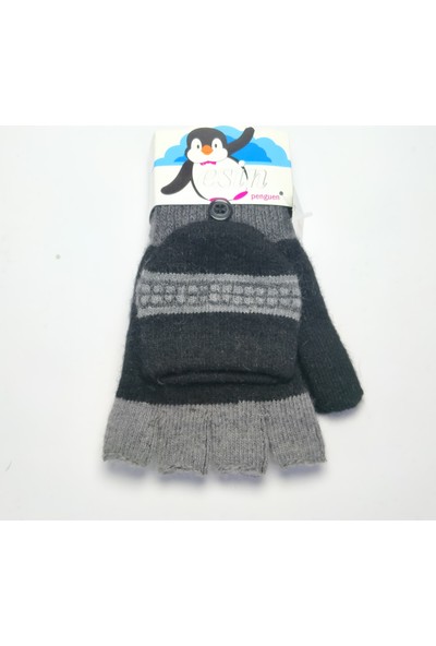 Esin Kadın Lambswool (Kuzu Yünü) Kapaklı Eldiven Antrasit Esin Kadın Lambswool (Kuzu Yünü) Kapaklı Eldiven Antrasit