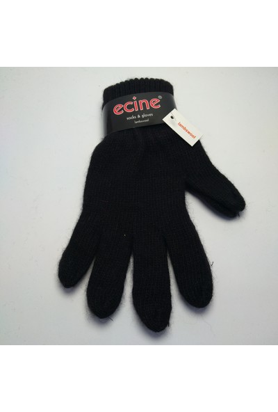 Esin Kadın Lambswool (Kuzu Yünü) Eldiven Siyah