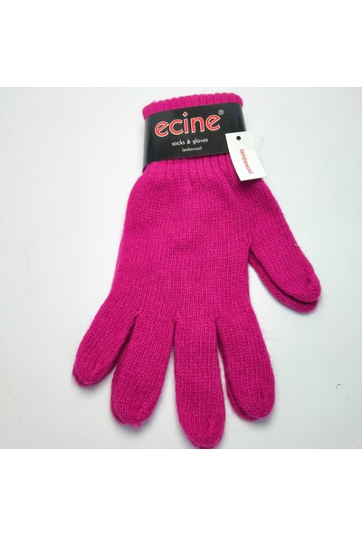 Esin Kadın Lambswool (Kuzu Yünü) Eldiven Fuşya