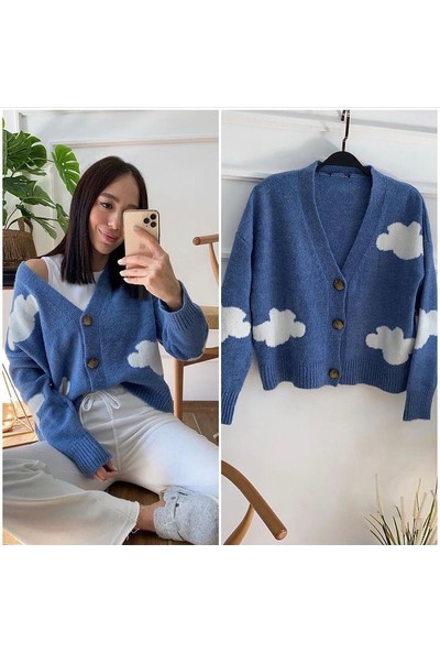 Sarita Bulut Hırka 3 Düğme