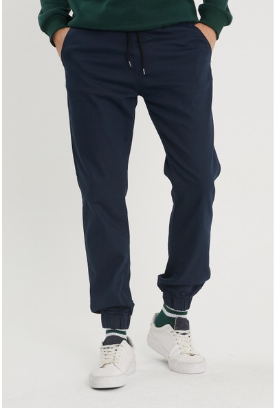 Serseri Jeans Koyu Petrol Mavisi Paçası Beli Lastikli Jogger Pantolon Serseri Jeans Koyu Petrol Mavisi Paçası Beli Lastikli Jogger Pantolon