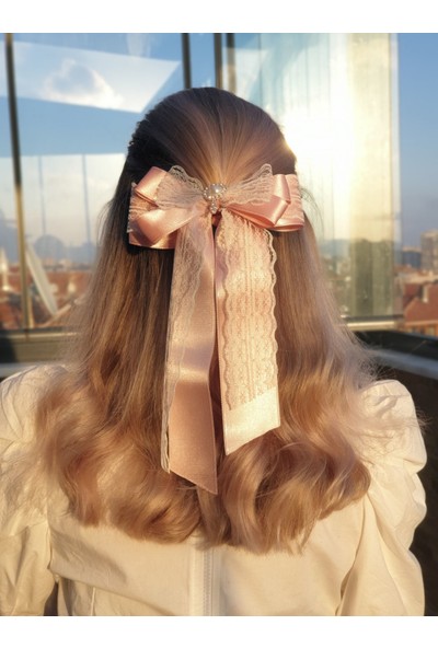 Melkady 174 - Vintage Fiyonk Fular Saç Lastiği