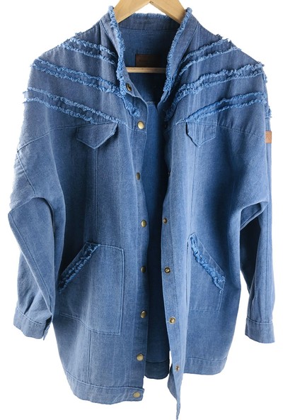 Pawn Mark Company Kadın Uzun Basic Denim Ceket Pawn Mark Company Kadın Uzun Basic Denim Ceket
