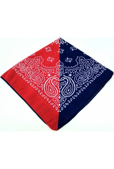 Krml Kırmızı & Lacivert Kare Bandana Krml Kırmızı & Lacivert Kare Bandana