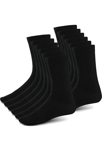Zirve 10 Çift Bambu Siyah Soket Çorap