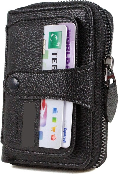 Ht-70 Suni Deri 17 Adet Kartlık ve Kağıt Para Bölmeli