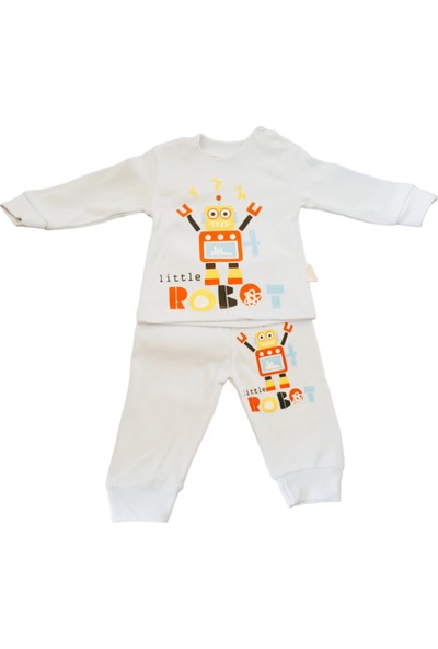 Neşelibebek 111666 Unisex Robotlu Pijama Takımı