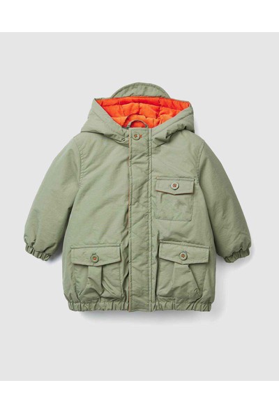 United Colors Of Benetton Rakun Baskılı Dolgulu Avci Mont