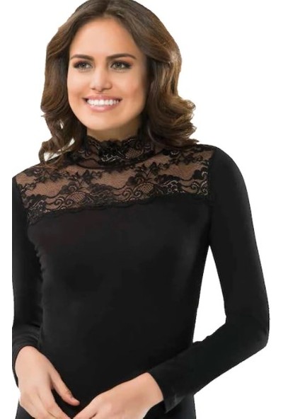 Kota 6223 Dantelli Kadın Uzun Kollu Badi Kota 6223 Dantelli Kadın Uzun Kollu Badi