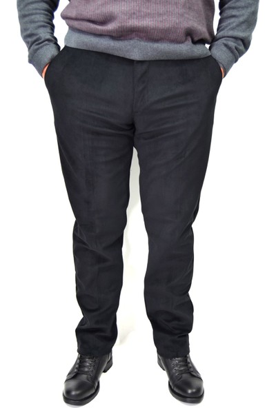 Klasik Orta Yaş Üstü Fitilli Likralı Kadife Pantolon