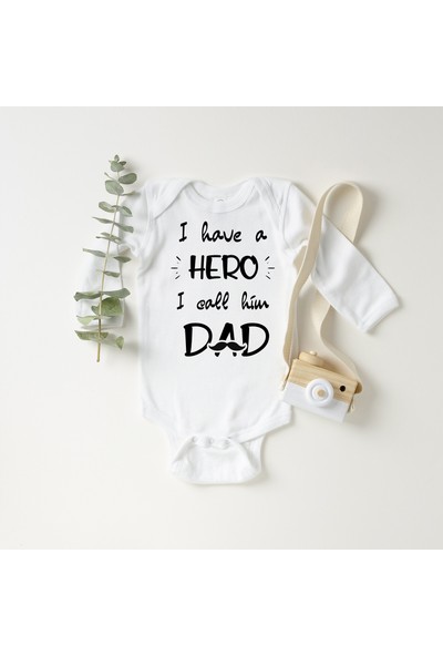 Happy Onesie Co Kahraman Babam Uzun Kol Çıtçıtlı Body Happy Onesie Co Kahraman Babam Uzun Kol Çıtçıtlı Body