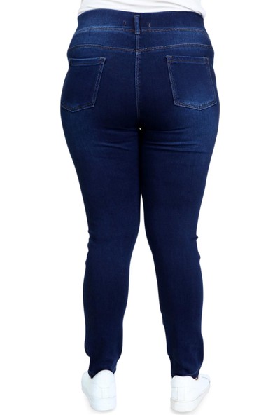 Hanezza Büyük Beden Kalın Lastikli Kemer Slim Fit Kot Pantolon Hanezza Büyük Beden Kalın Lastikli Kemer Slim Fit Kot Pantolon