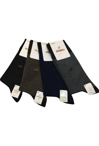 Mısırlı Desenli 12 Adet Bambu Erkek Çorap Karışık Renk