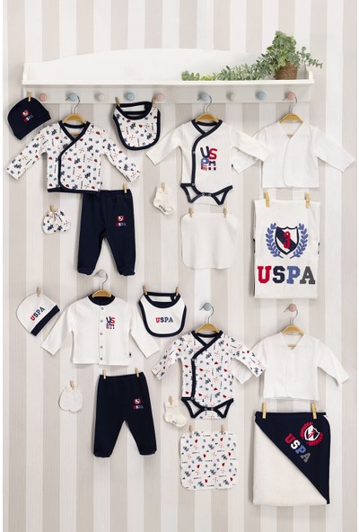 U.S. Polo Assn. U.s. Polo Assn Lisanslı Krem Bebek 20'li Hastane Çıkış Seti