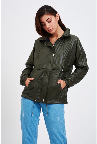 Mossta Kapüşonlu Rüzgarlık Ceket Haki Mossta Kapüşonlu Rüzgarlık Ceket Haki