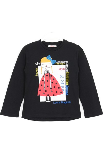 DobaKids Mevsimlik Kız Çocuk Taşlı Baskılı Body