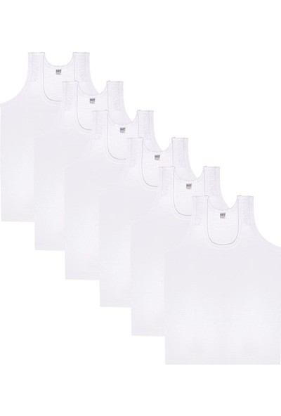 Seher Yıldızı 6'lı Beyaz Erkek Penye Atlet Seher Yıldızı 6'lı Beyaz Erkek Penye Atlet