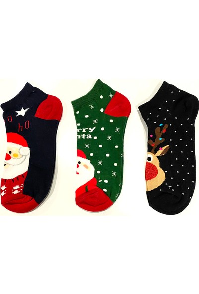 Missing Kadın Renkli Yılbaşı Çorabı 3'lü Set (36-42) Missing Kadın Renkli Yılbaşı Çorabı 3'lü Set (36-42)