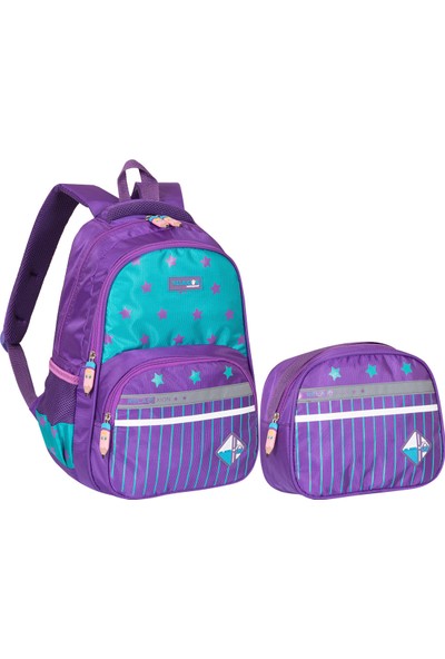 Relaxion Kız Çocuk Beslenmeli Okul Sırt Çantası Mor Turkuaz 1320-3 Relaxion Kız Çocuk Beslenmeli Okul Sırt Çantası Mor Turkuaz 1320-3