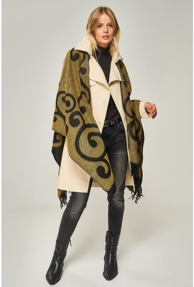 Forum Fashion Salma Desenli Jakarlı Panço