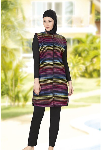 Forum Fashion Ladytes Yelekli Tam Kapalı Tesettür Mayo Forum Fashion Ladytes Yelekli Tam Kapalı Tesettür Mayo