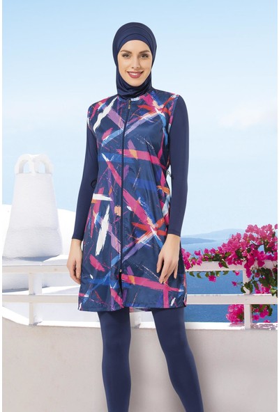 Forum Fashion Ladytes Yelekli Tam Kapalı Tesettür Mayo Forum Fashion Ladytes Yelekli Tam Kapalı Tesettür Mayo