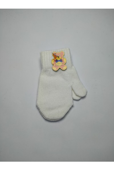 Esin Bebe Tek Parmak Eldiven Beyaz