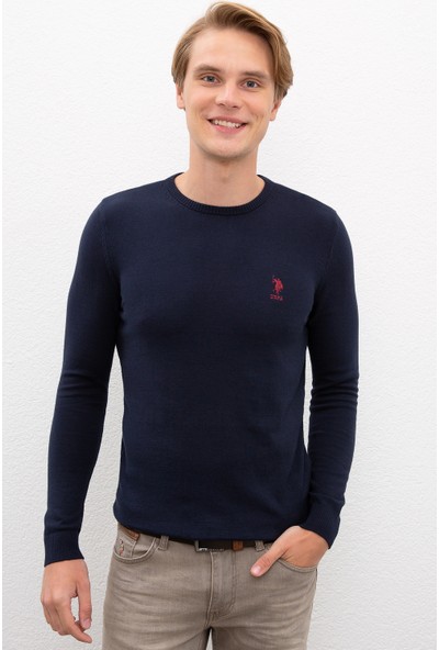 U.S. Polo Assn. Lacivert Triko Kazak Basic 50224739-VR033 U.S. Polo Assn. Lacivert Triko Kazak Basic 50224739-VR033