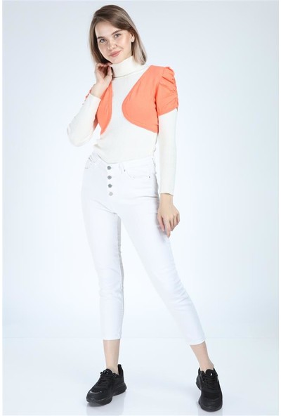 Meissa Fashion Kadın Pembe Bolero