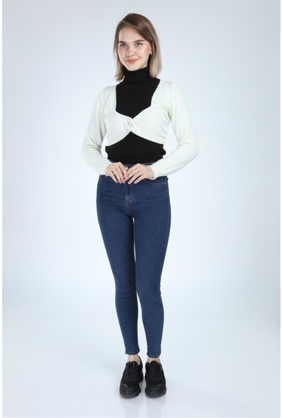 Meissa Fashion Kadın Beyaz Bolero