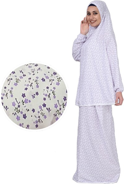 Horizon Kadın Namaz Elbisesi 2 Parça Kollu Pamuklu Kumaşı Horizon Kadın Namaz Elbisesi 2 Parça Kollu Pamuklu Kumaşı