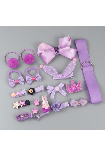 Fez Gıda Kız Çocuk Saç Tokası 18ADET Sevimli Saç Aksesuarları Karikatür Elastik