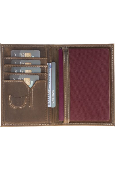 Bouletta PH04 Deri Pasaport Kılıf-Cüzdan Antik Kahve Bouletta PH04 Deri Pasaport Kılıf-Cüzdan Antik Kahve