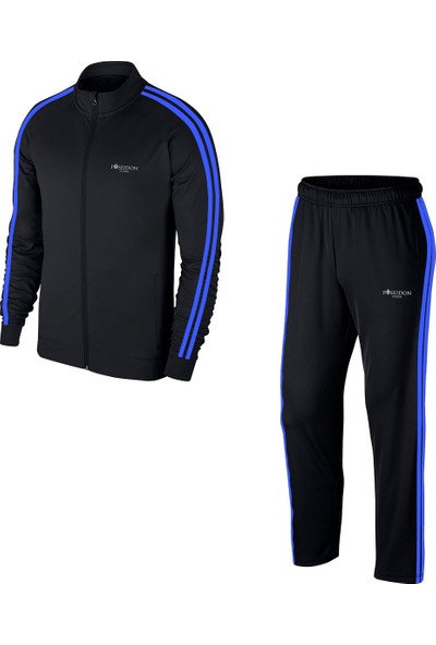 Poseidon Storm Erkek Siyah Günlük Sporcu Eşofman Takımı S-3xl Mavi Çift Şerit - M2 Poseidon Storm Erkek Siyah Günlük Sporcu Eşofman Takımı S-3xl Mavi Çift Şerit - M2