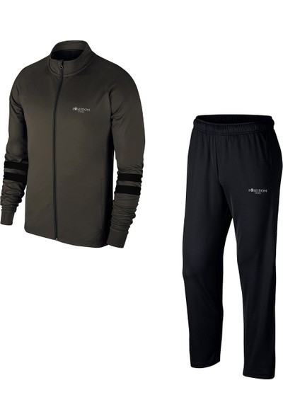Poseidon Storm Erkek Haki Günlük Sporcu Eşofman Takımı S-3xl Siyah Iki Bant - M3 Poseidon Storm Erkek Haki Günlük Sporcu Eşofman Takımı S-3xl Siyah Iki Bant - M3