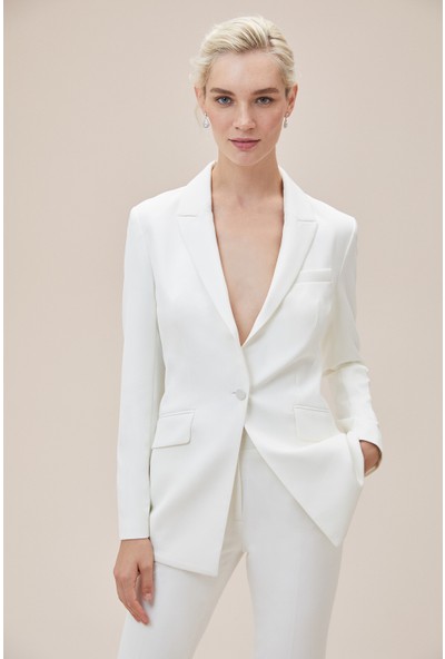 Oleg Cassini Bol Kesim Krep Kumaş Gelin Smokin Ceket Oleg Cassini Bol Kesim Krep Kumaş Gelin Smokin Ceket